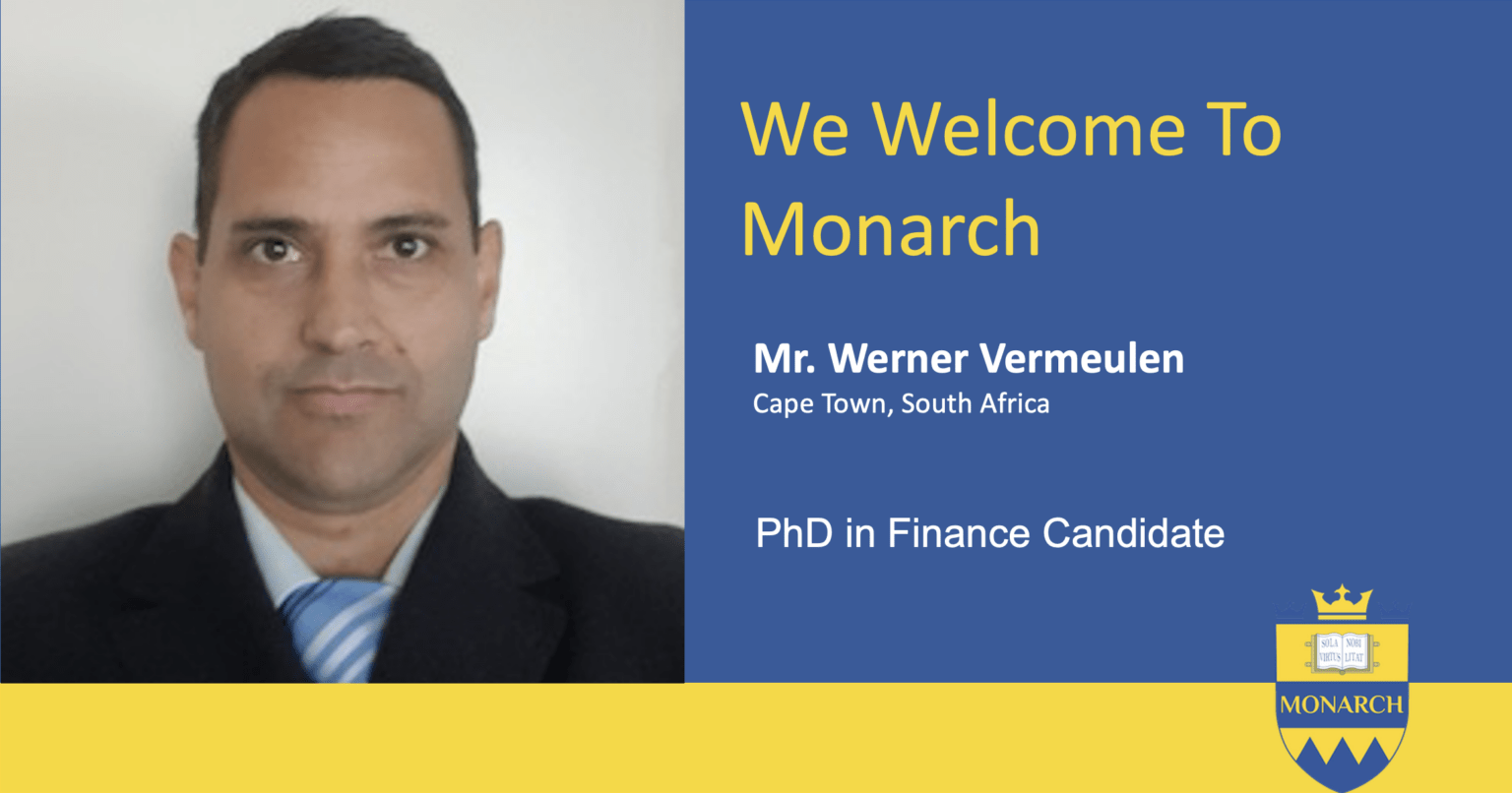 Werner Vermeulen Joins the PhD Program - Monarch Business School ...